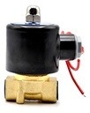 Válvula solenoide normalmente cerrada, cuerpo de latón y conexión a proceso de 3/8" NPT, 220V ...